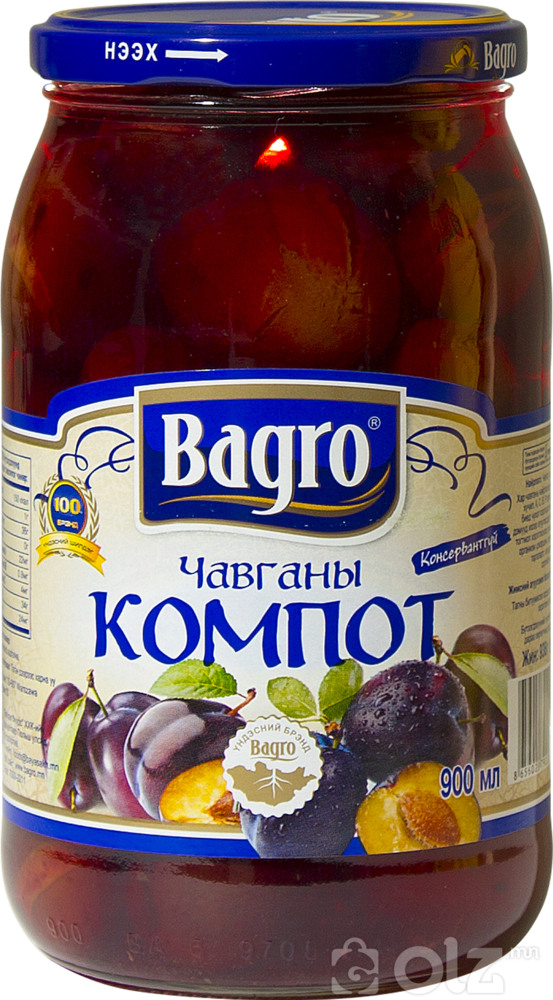 15602] Bagro 1 Компот 0.9л Чавга, 15602 Bagro 1 Kompot 09l Chavga